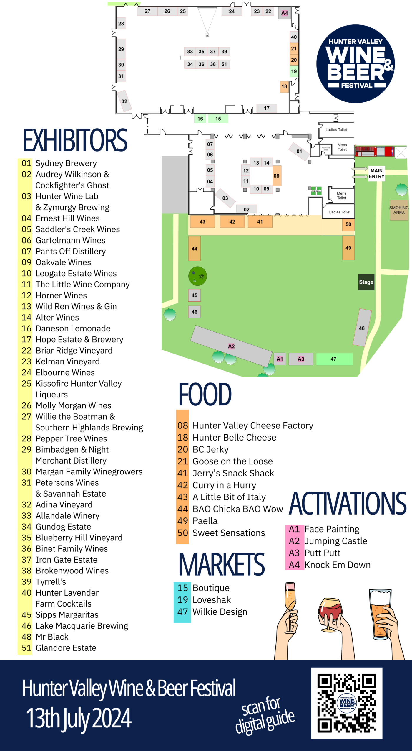 Our Festival Map - Hunter Valley Wine & Beer Festival
