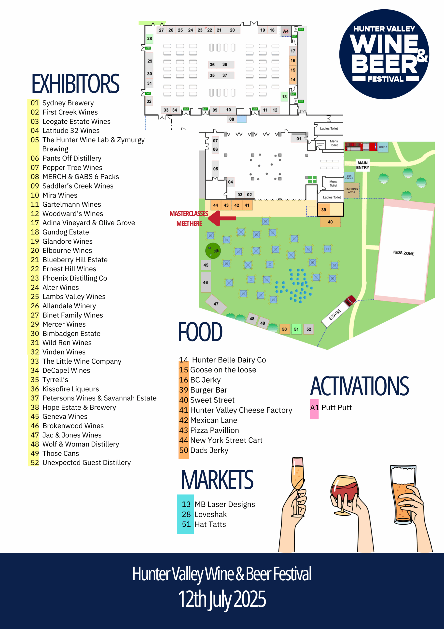 Our Festival Map - Hunter Valley Wine & Beer Festival